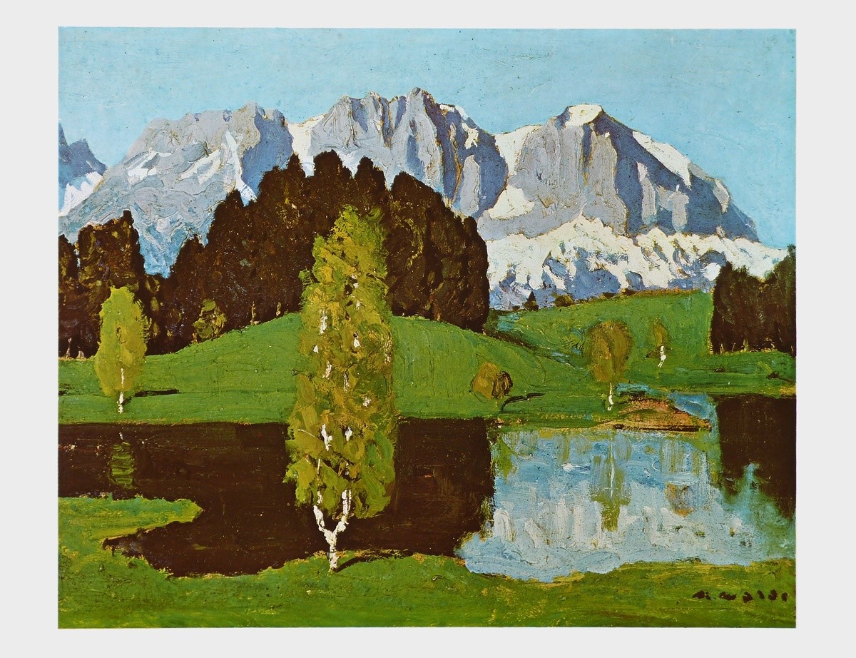 Wandbild Alfons Walde, Schwarzsee bei Kitzbühel